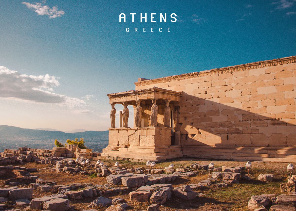'Athens ' Poster, picture, metal print, paint by Famous City | Displate