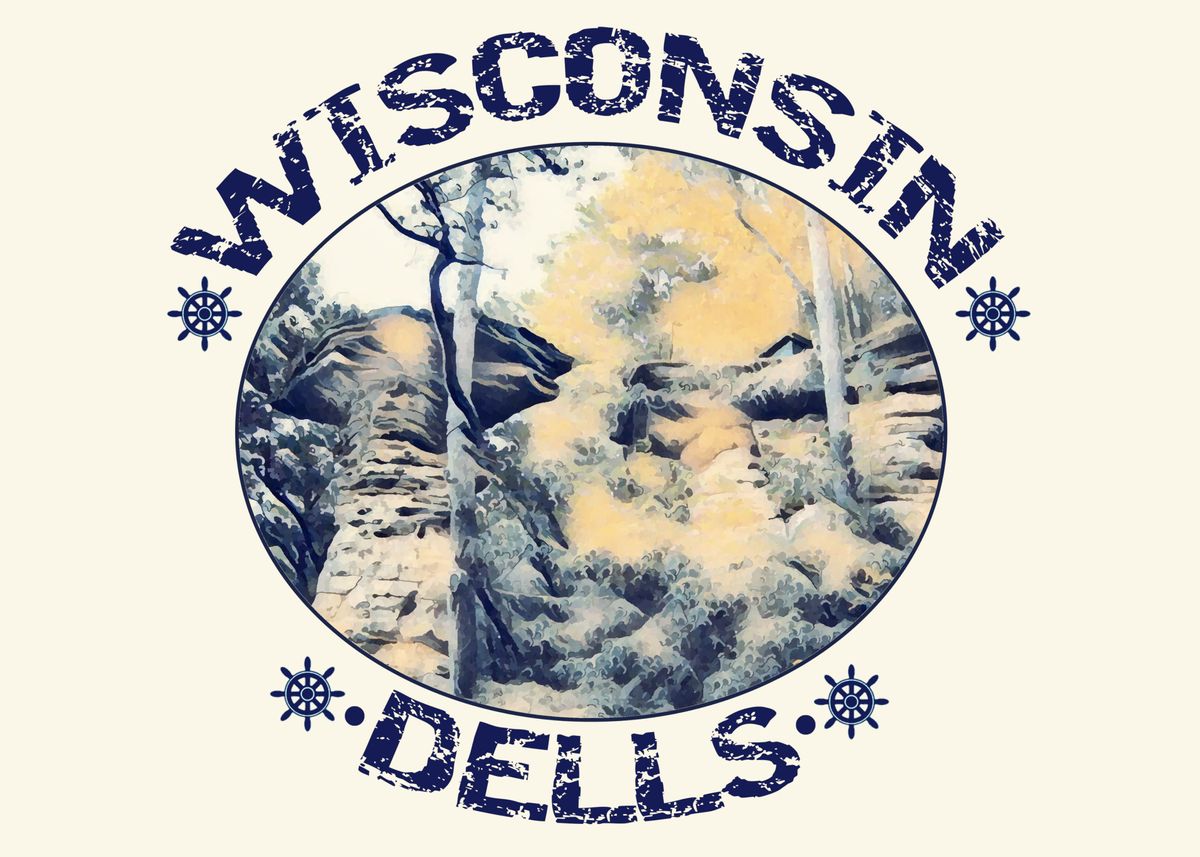 'Vintage Wisconsin Dells tr' Poster, picture, metal print, paint by Edy ...