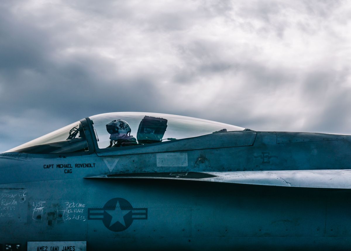 'MILITARY F18 JET' Poster, picture, metal print, paint by M Benjamin ...