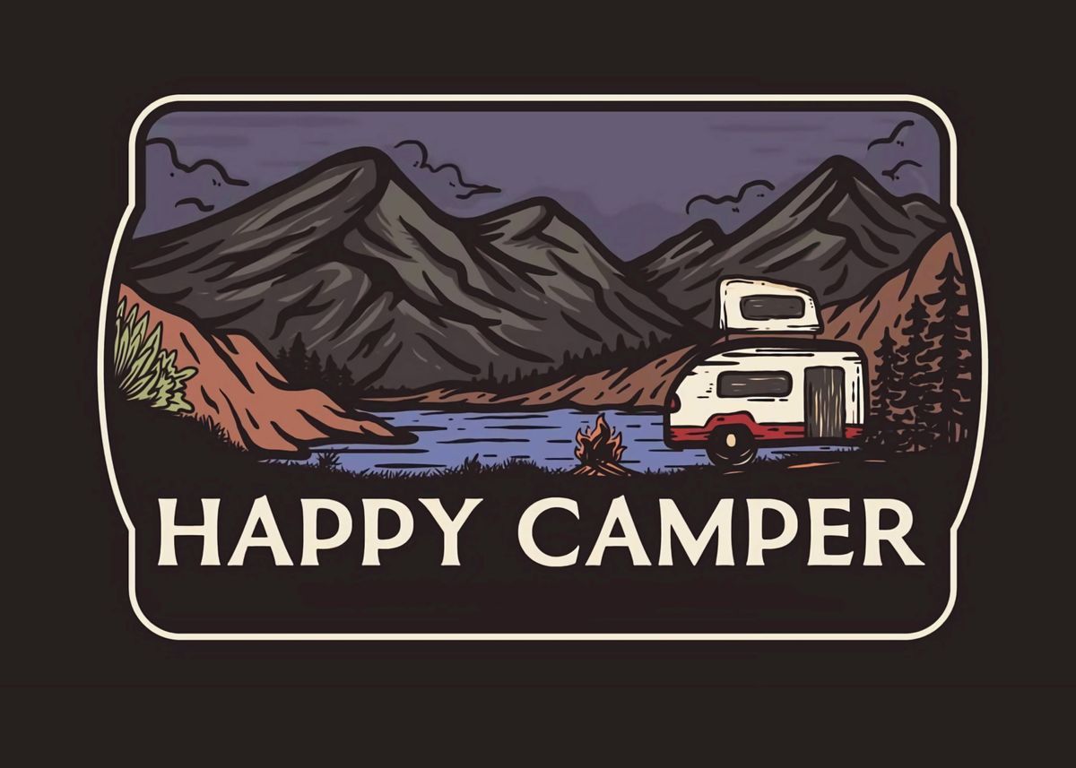 'Happy campers' Poster, picture, metal print, paint by AL Picaso | Displate
