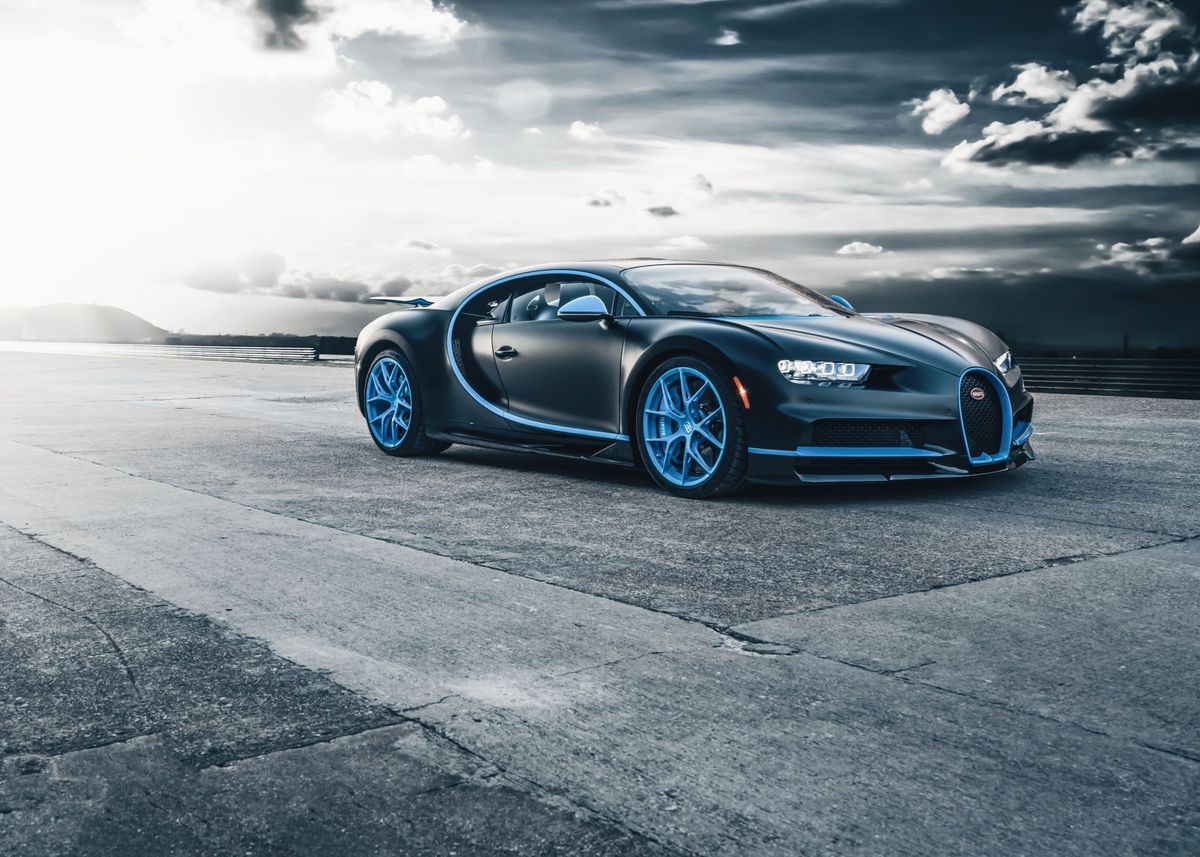 'Bugatti Chiron' Poster, picture, metal print, paint by jack li | Displate