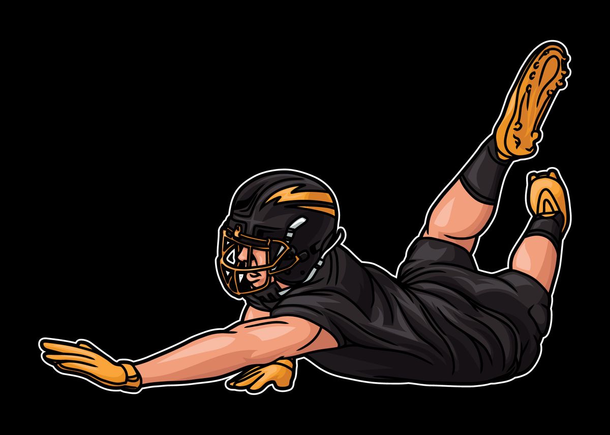 'American Football 10' Poster, picture, metal print, paint by hendra ...