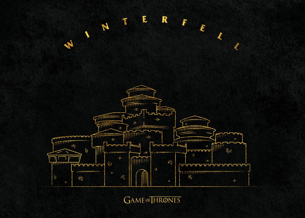 'Winterfell' Poster, picture, metal print, paint by Game of Thrones | Displate