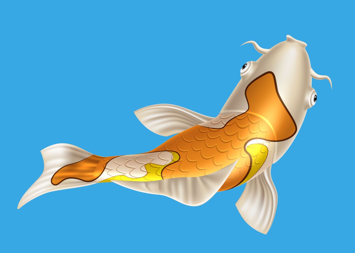 'Koi fish V2' Poster, picture, metal print, paint by Queensy Collin ...