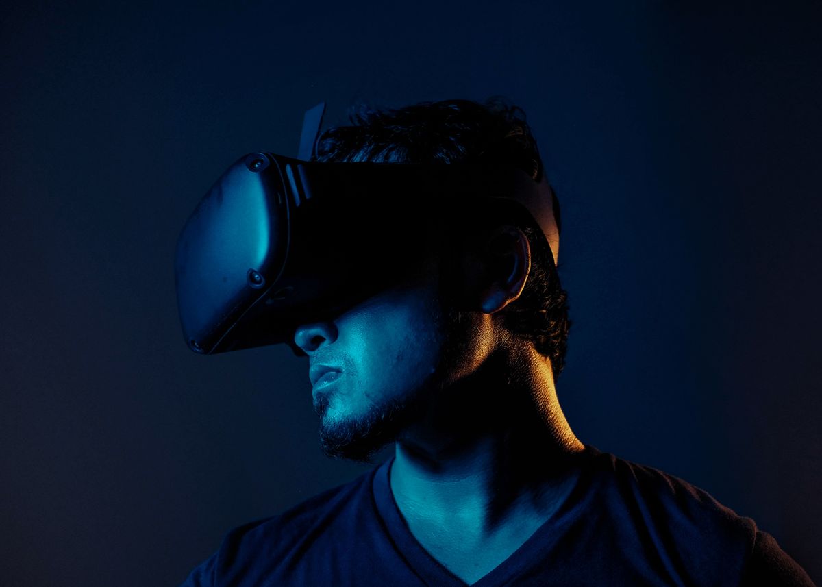 'Virtual Reality View' Poster, picture, metal print, paint by Stephen ...