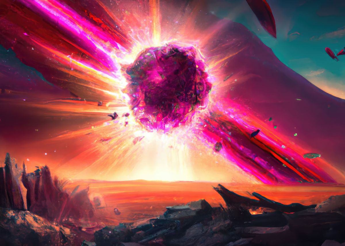 'Bursting Blush' Poster by AlgorithmArtistry | Displate