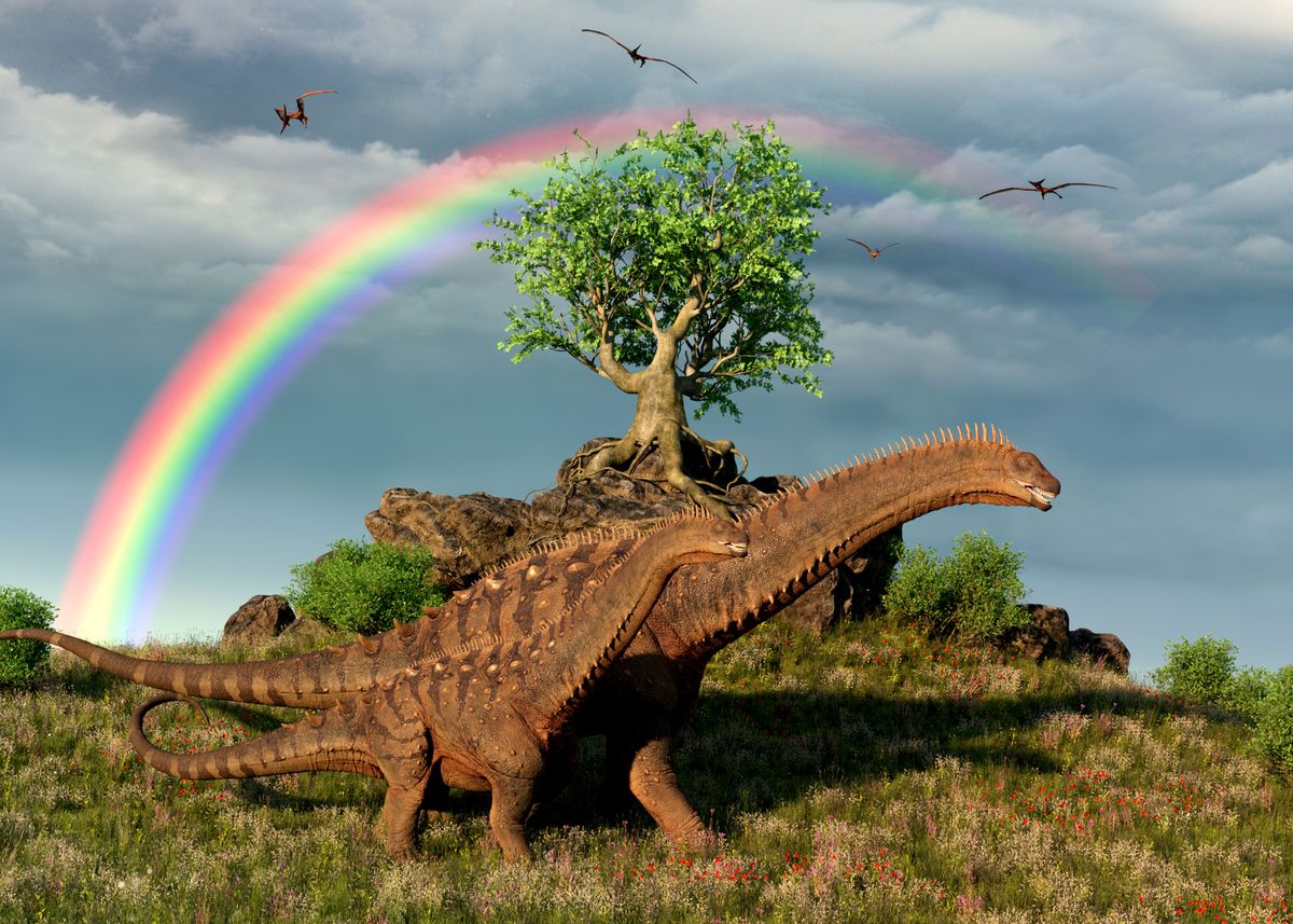 'Alamosaurus dinosaur' Poster, picture, metal print, paint by Gigi Bgm ...