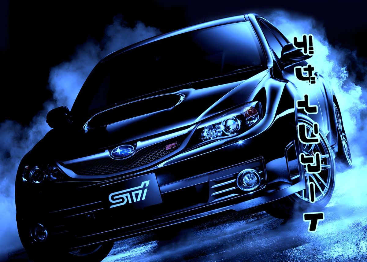 'subaru wrx sti' Poster, picture, metal print, paint by Recca | Displate