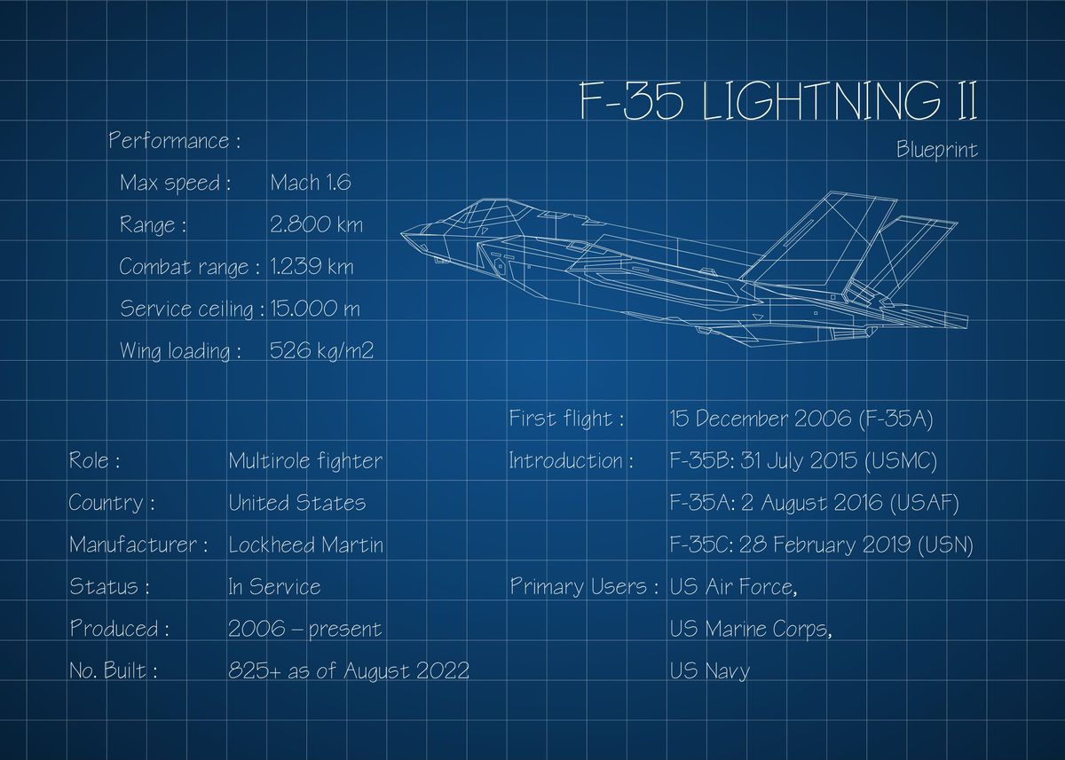 'F35 Lightning II' Poster, picture, metal print, paint by Lintang ...