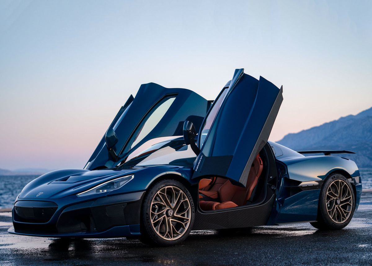 'Rimac Nevera' Poster, picture, metal print, paint by Supri GTR | Displate