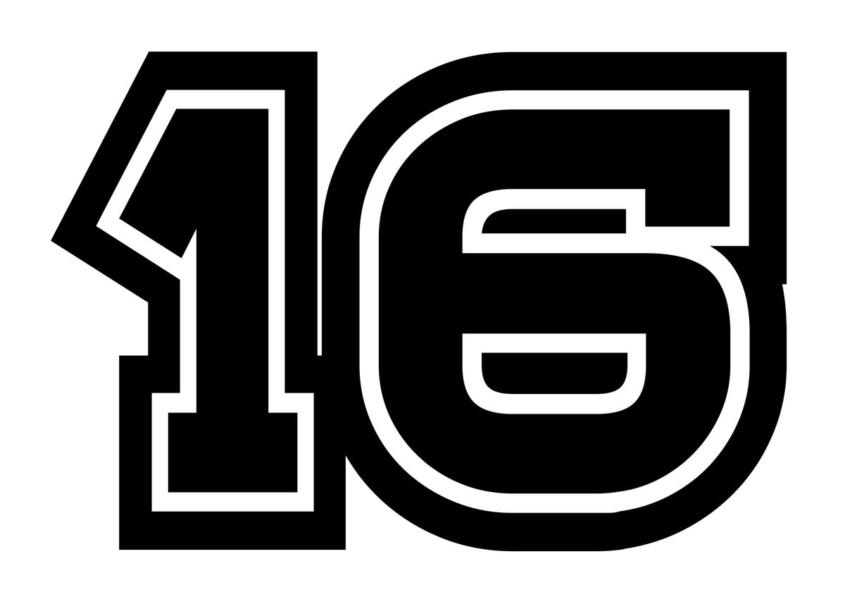 'Number sixteen ART' Poster, picture, metal print, paint by Hamsah ...