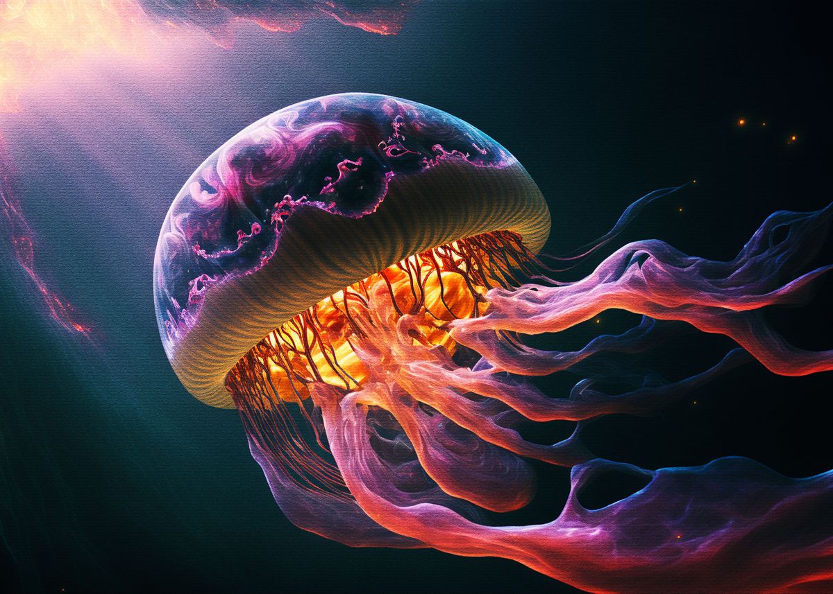 'Jellyfish Portrait' Poster, picture, metal print, paint by Muh Asdar ...