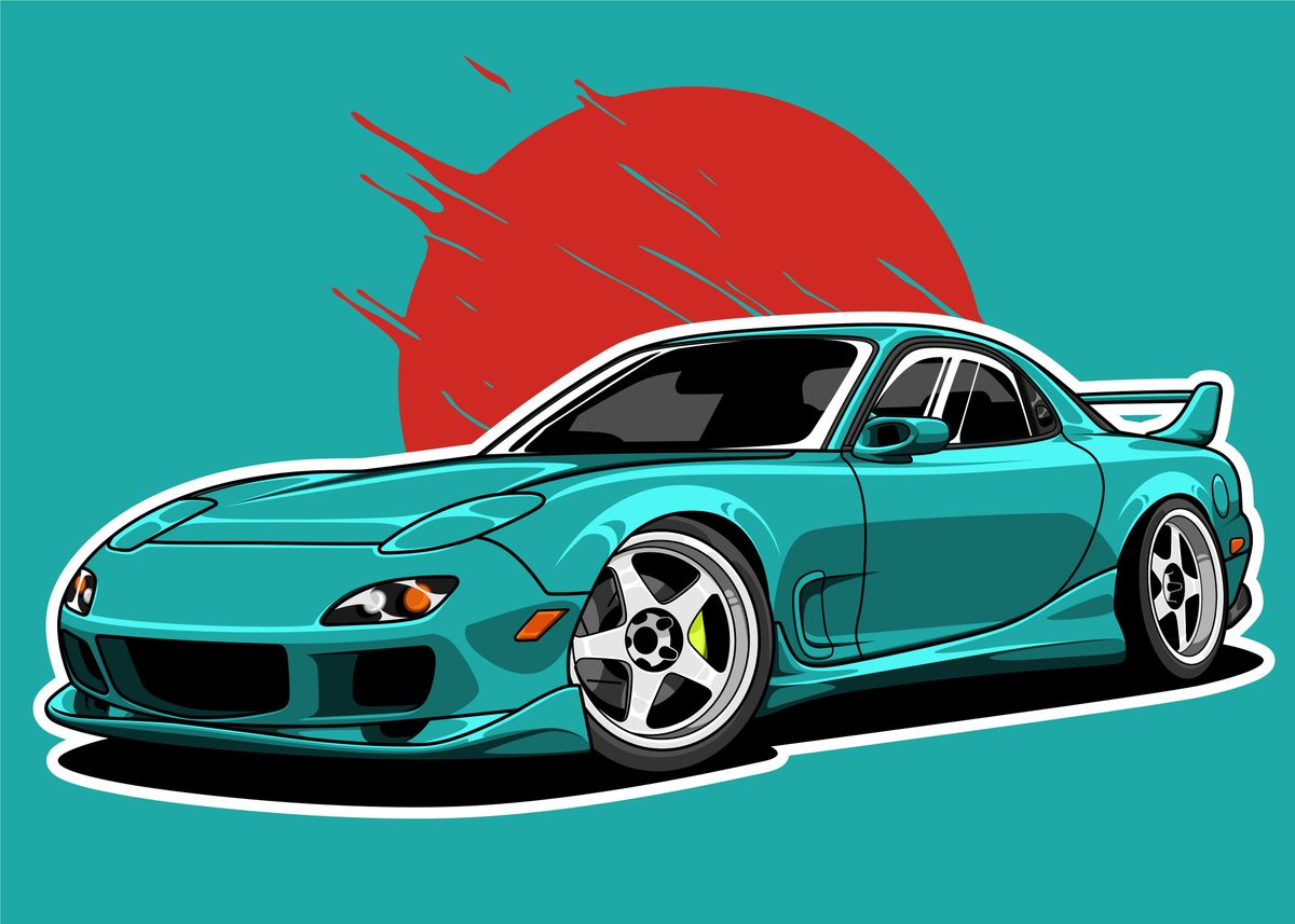 'Mazda RX7 FD3S ' Poster, picture, metal print, paint by Heru Kurniawan ...