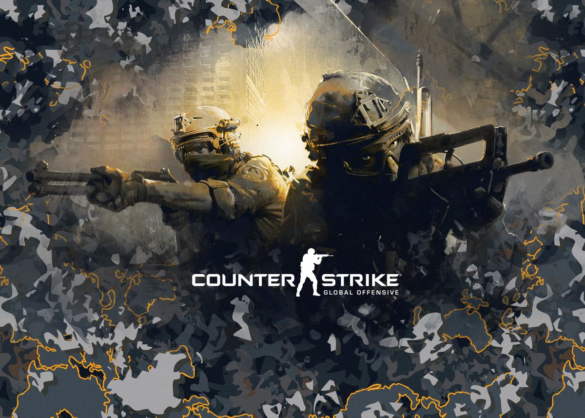 'Counter Strike Camo' Poster, picture, metal print, paint by Counter ...
