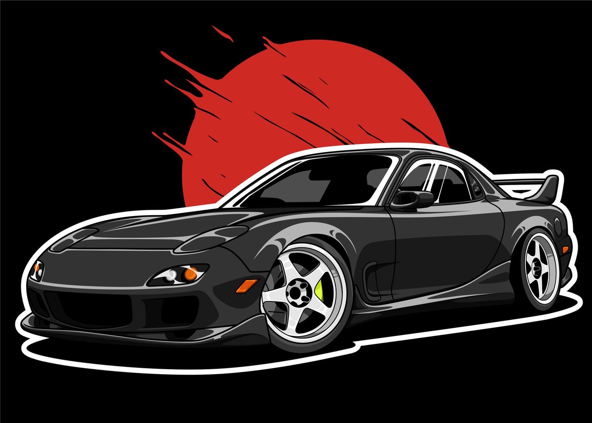 'Mazda RX7 FD3S ' Poster, picture, metal print, paint by Heru Kurniawan ...