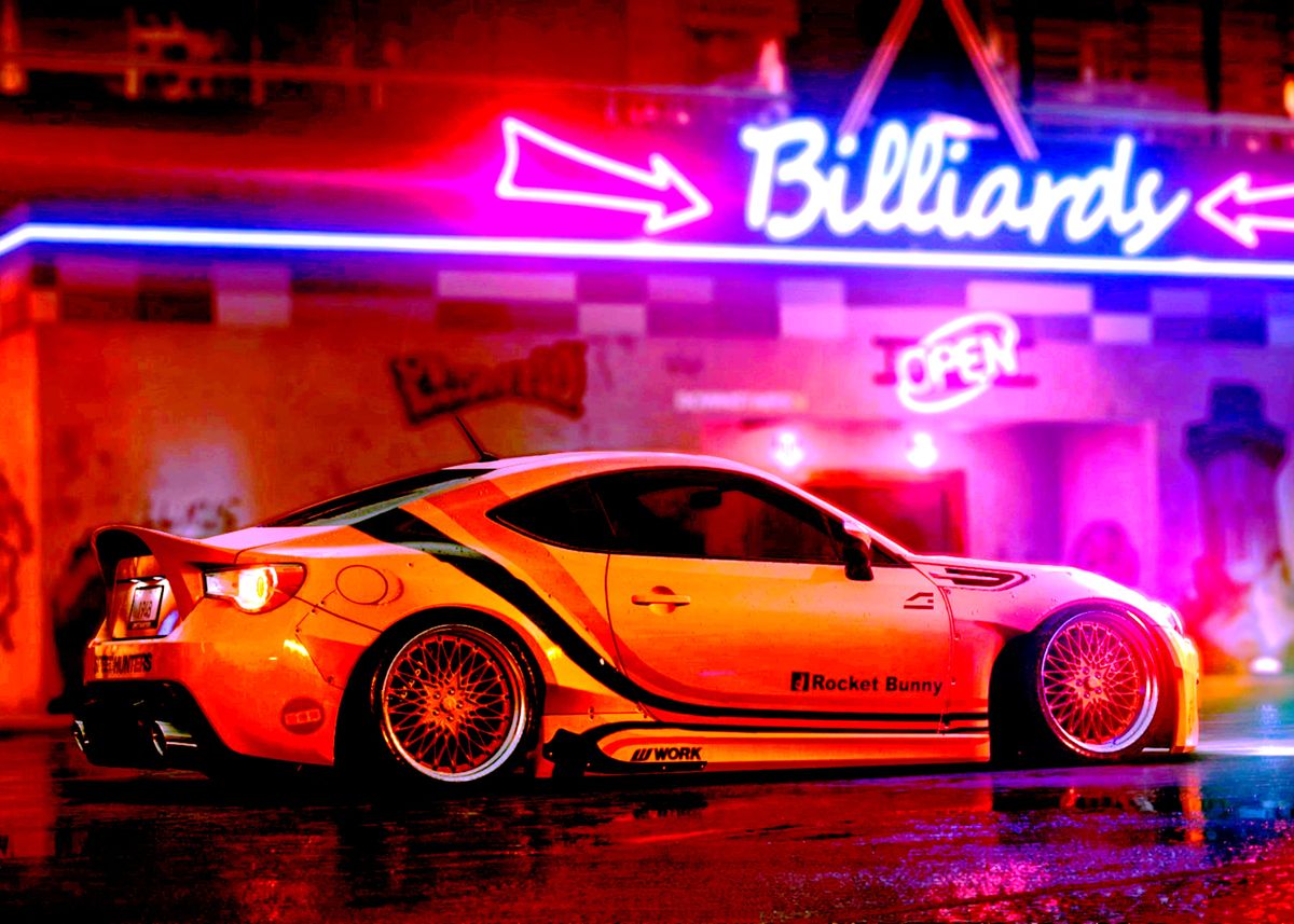 'Subaru BRZ' Poster, picture, metal print, paint by Marcel Lee | Displate