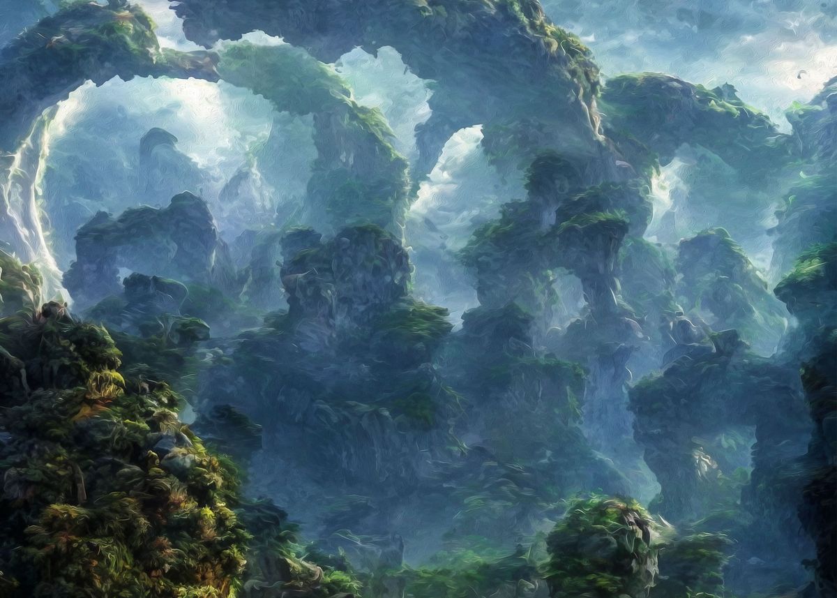 'Pandora Fantasy World' Poster, picture, metal print, paint by Finnick ...