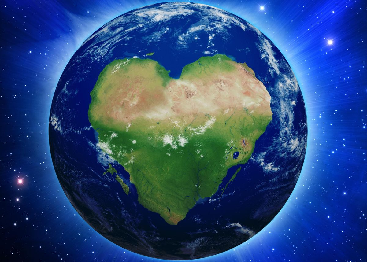 'Beatiful Earth Love' Poster, picture, metal print, paint by Reboot Art ...