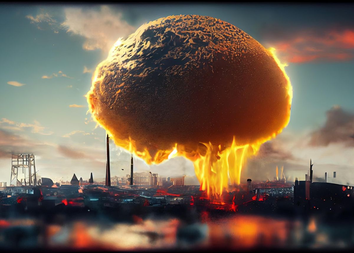 'Bomb Nuclear Explosion' Poster, picture, metal print, paint by New ...