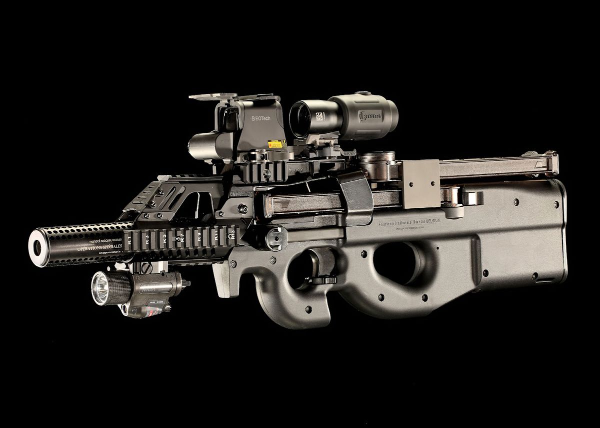 'FNH PS-90 Bullpup' Poster, picture, metal print, paint by 군비 공장 | Displate