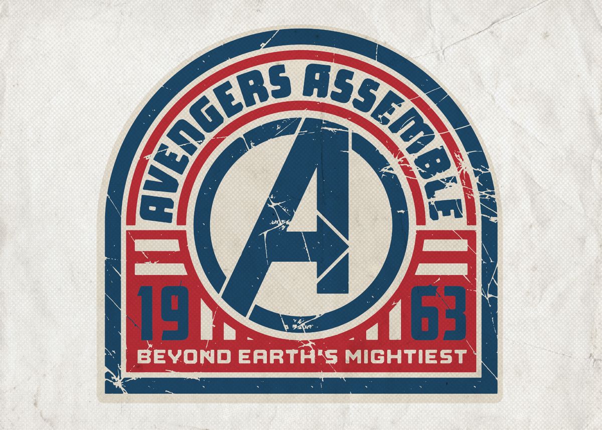 'Avengers badge' Poster, picture, metal print, paint by Marvel | Displate