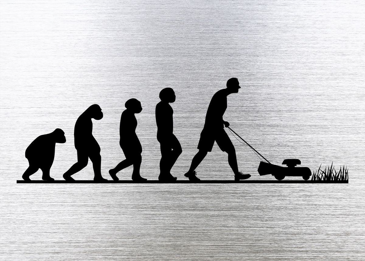 'EVOLUTION LAWN MOWER' Poster, picture, metal print, paint by Ba Ab ...