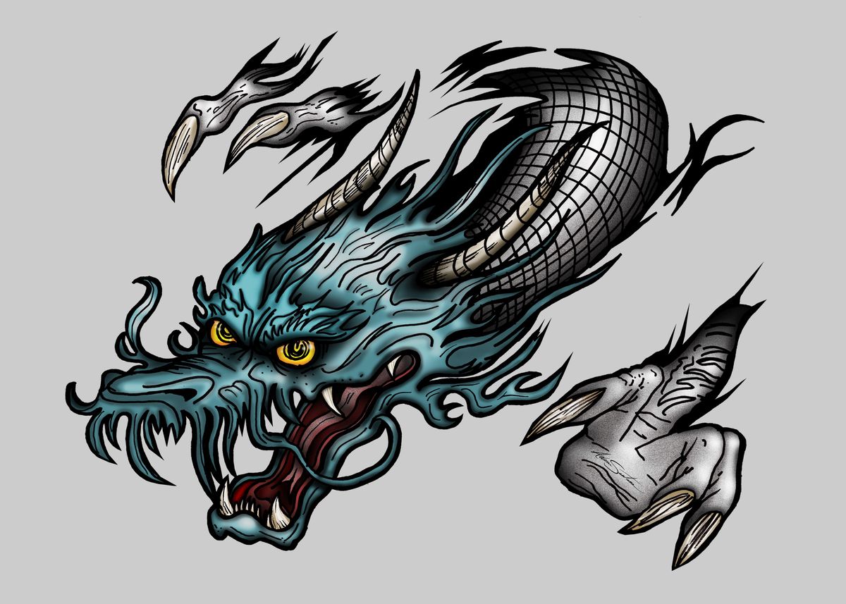 'Dragon Soar' Poster, picture, metal print, paint by Adamzworld | Displate