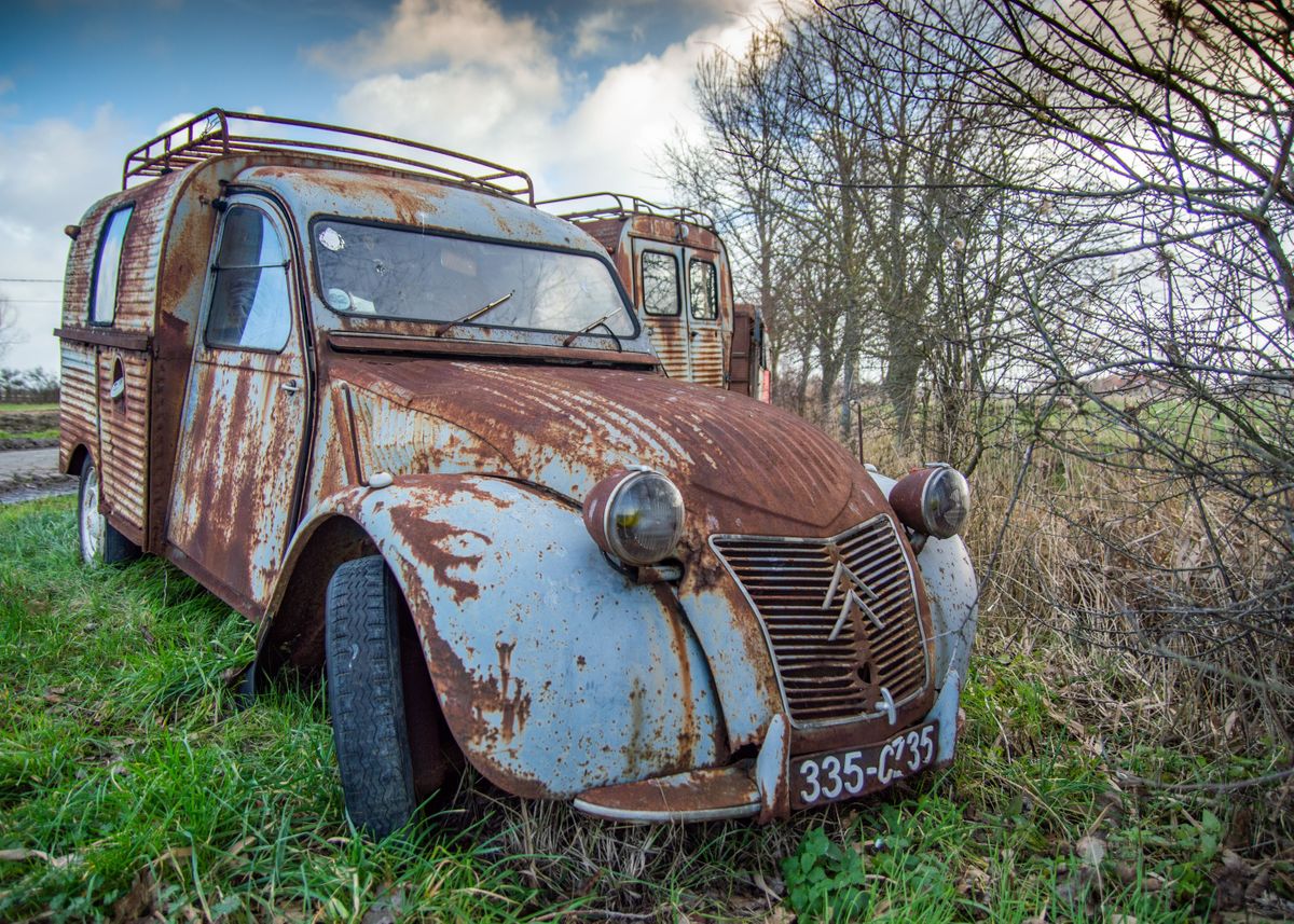 'Rusty van' Poster, picture, metal print, paint by Nicolas Pardoel ...