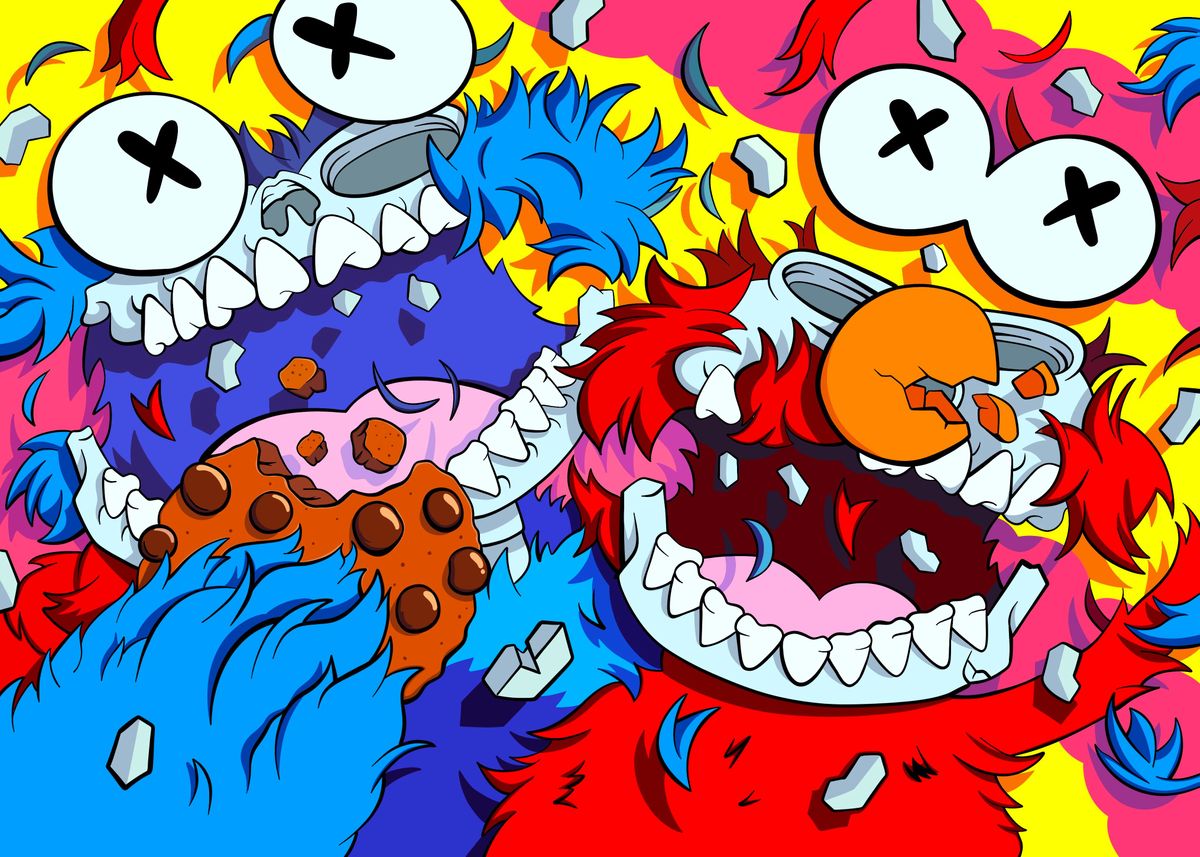 'Fun color explosion' Poster by Lardis Art | Displate