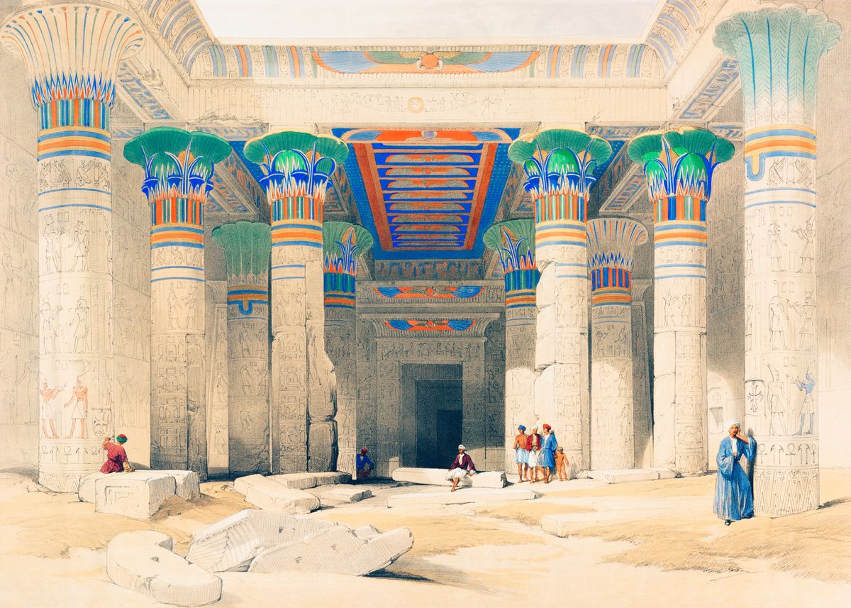 'The Temple of Philae' Poster, picture, metal print, paint by Mango Art | Displate