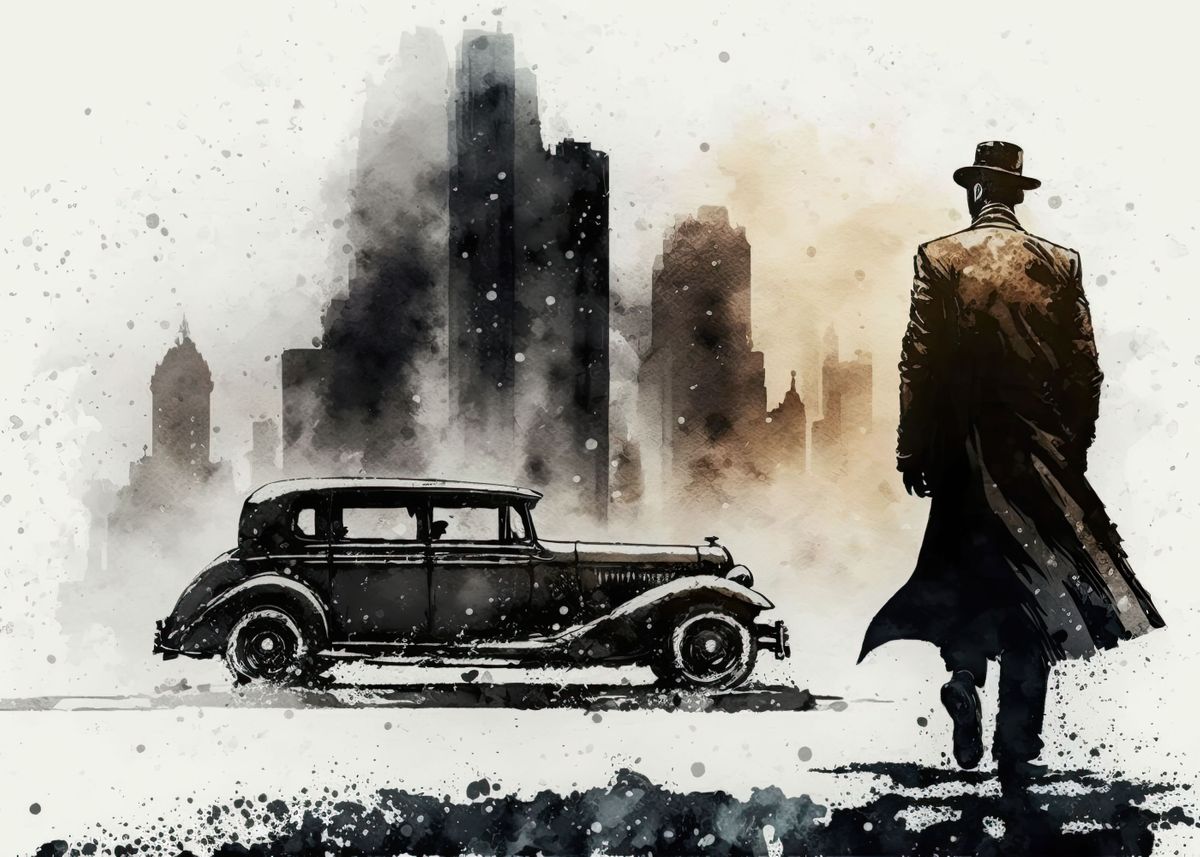 '1920 Gangster Auto' Poster, picture, metal print, paint by Fireabend ...