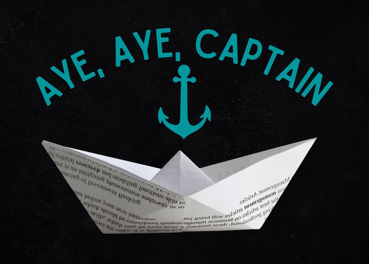 'Aye Aye Captain' Poster, picture, metal print, paint by Ba Ab | Displate