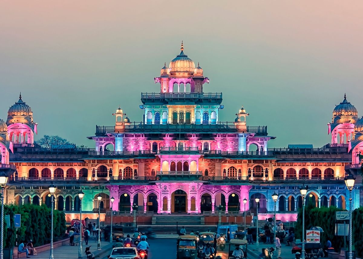 'Evening In Jaipur' Poster, picture, metal print, paint by Mango Art ...