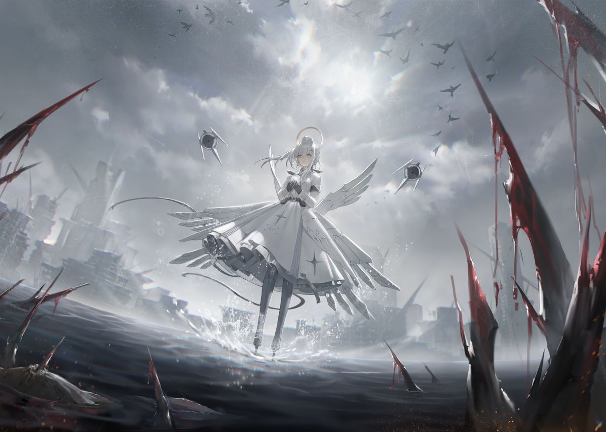 'Futuristic Anime Female' Poster, picture, metal print, paint by ...