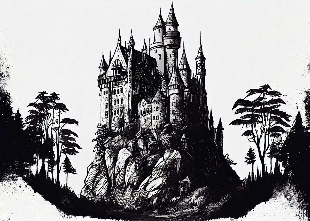 'The Castle ' Poster, picture, metal print, paint by Polymath Prints ...