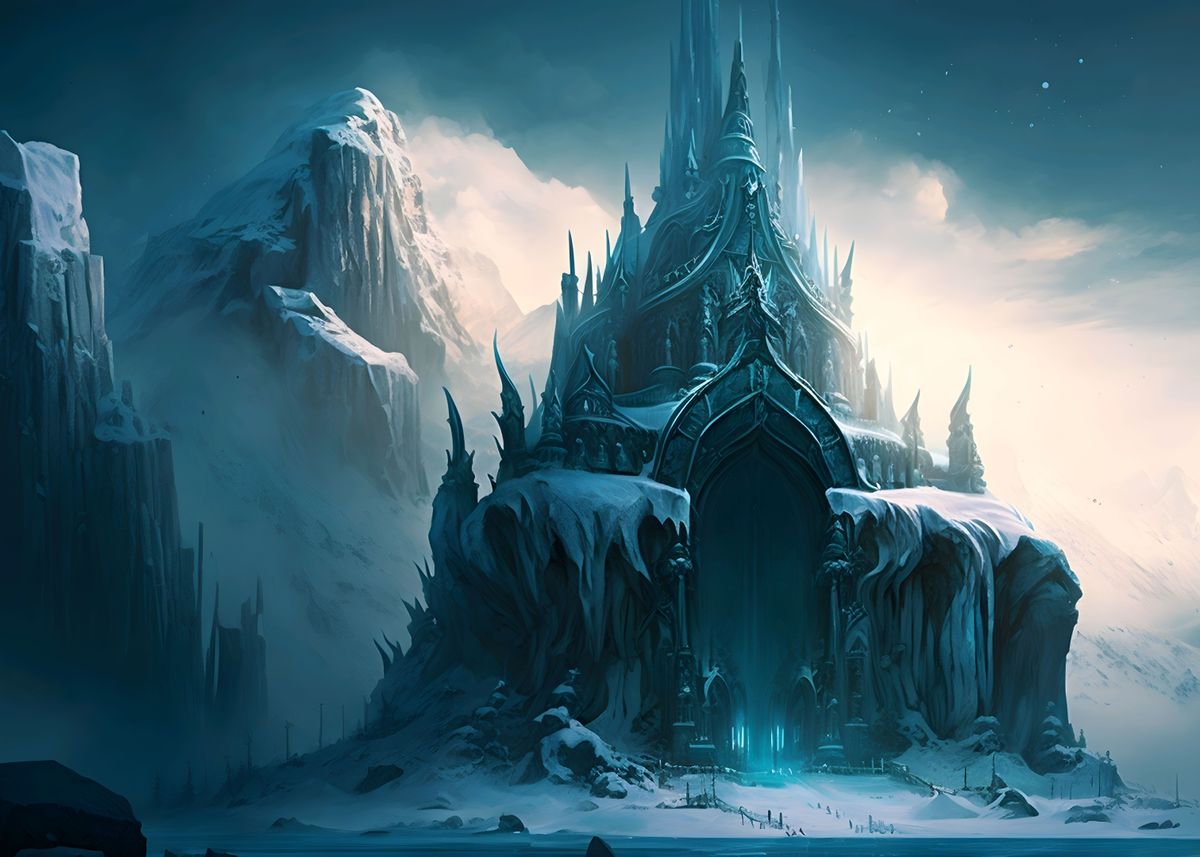 'ice crown frozen kingdom' Poster, picture, metal print, paint by Dark ...