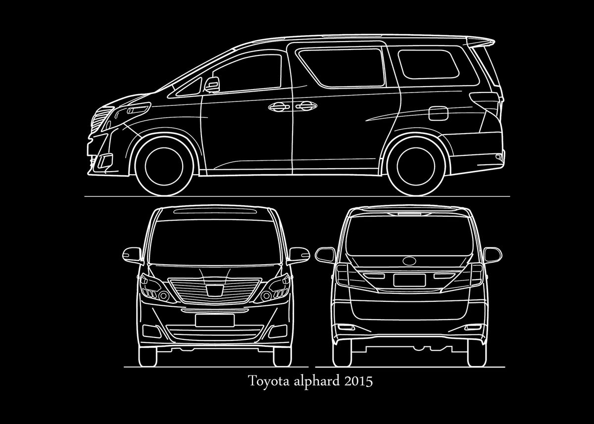 'Toyota alphard 2015' Poster, picture, metal print, paint by ke ke ...