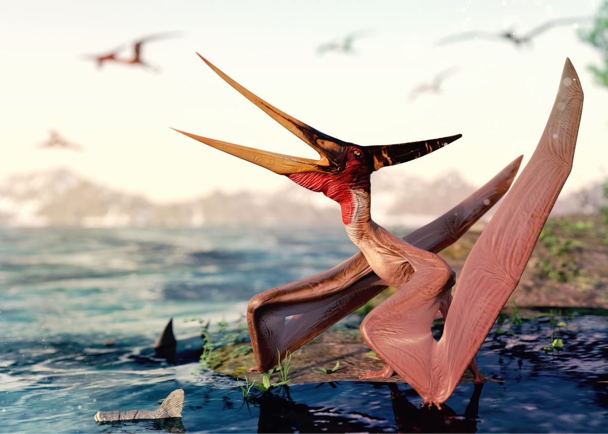 'Pterodactyl dinosaur' Poster, picture, metal print, paint by Gigi Bgm ...