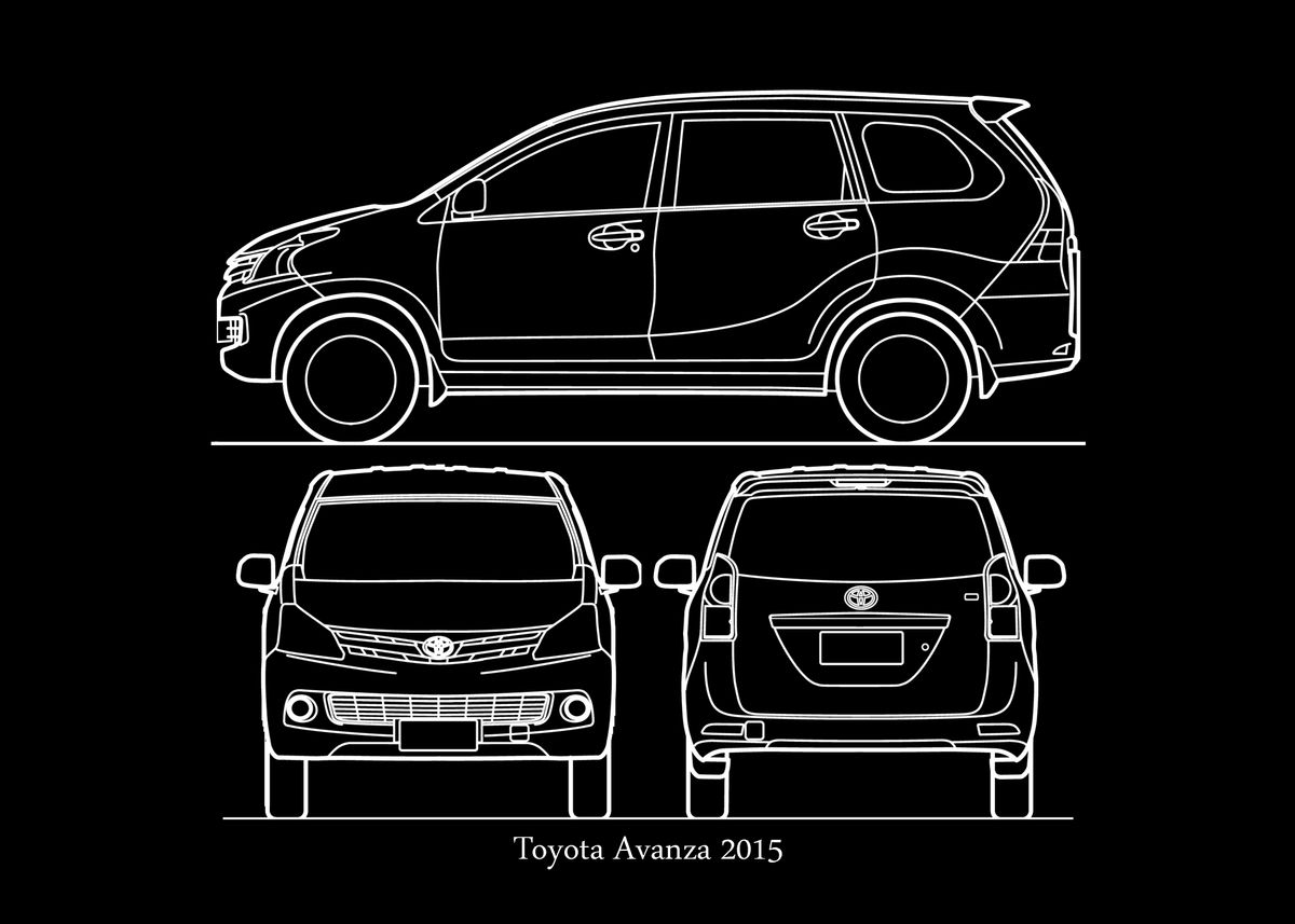 'Toyota Avanza 2015' Poster, picture, metal print, paint by ke ke ...