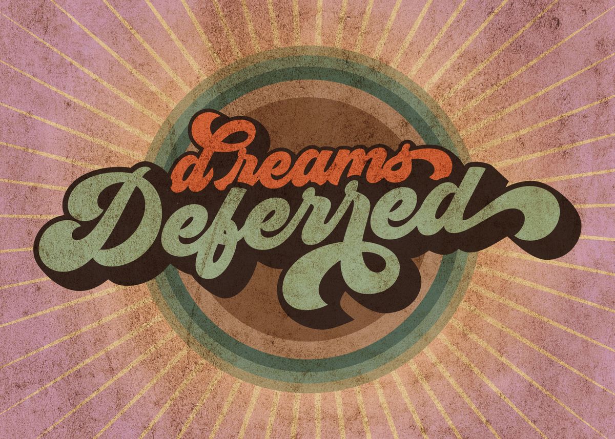 'Dream Deffered Funny retro' Poster, picture, metal print, paint by ...