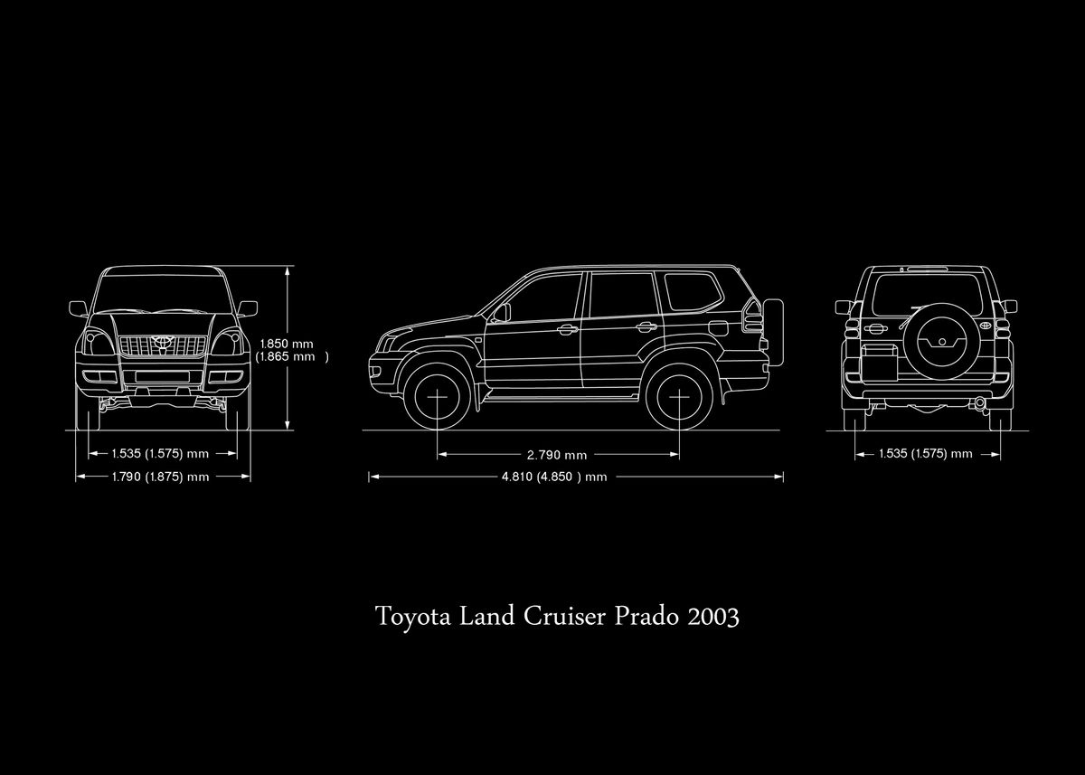 'Toyota Land Cruiser Prado ' Poster, picture, metal print, paint by ke ...