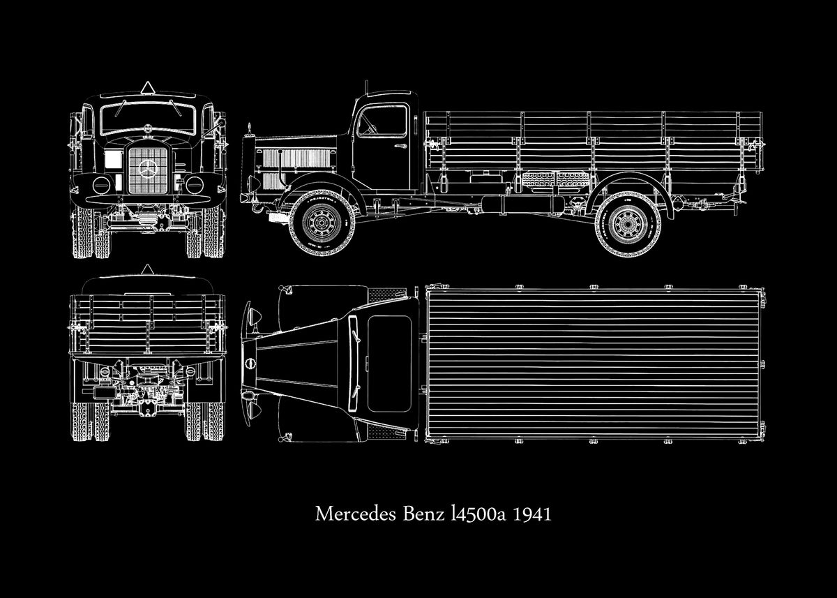 'Mercedes Benz l4500a 1941' Poster by Retal | Displate