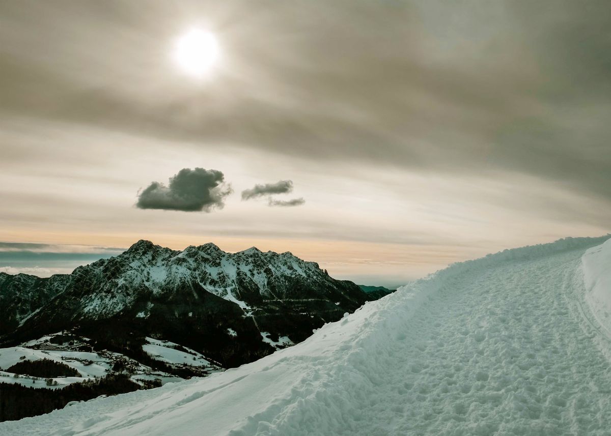 'VIEW SNOW MOUNTAIN' Poster by LuckStory | Displate