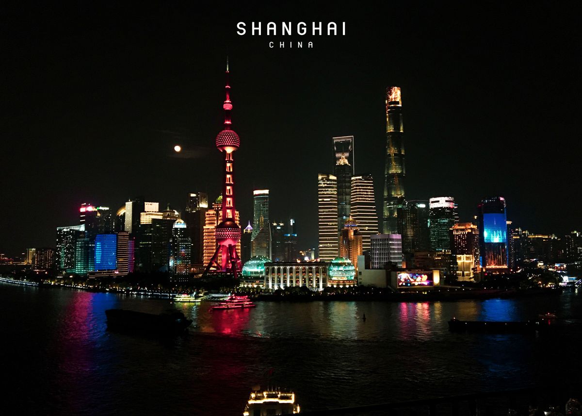 'Shanghai ' Poster, picture, metal print, paint by Big City | Displate