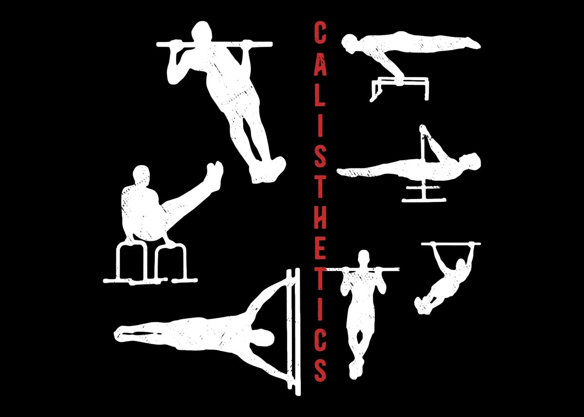 'Calisthenics Workout Men' Poster, picture, metal print, paint by ...