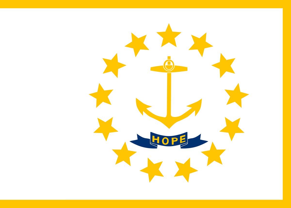 'Rhode Island State Flag' Poster, picture, metal print, paint by Bruce ...