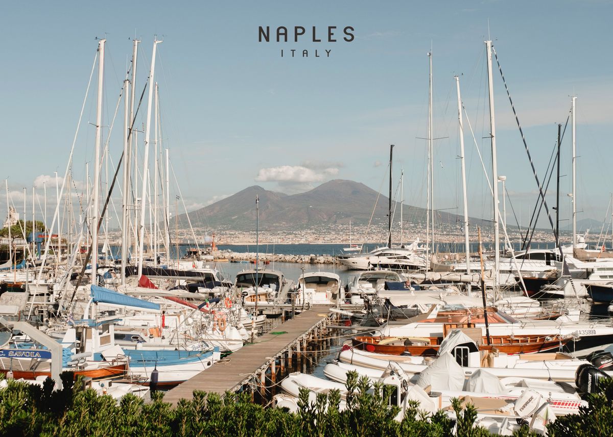 'Naples ' Poster, picture, metal print, paint by Famous City | Displate