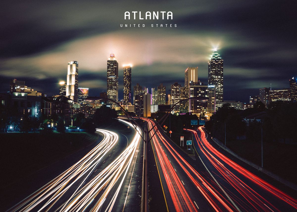 'Atlanta ' Poster, picture, metal print, paint by Big City | Displate