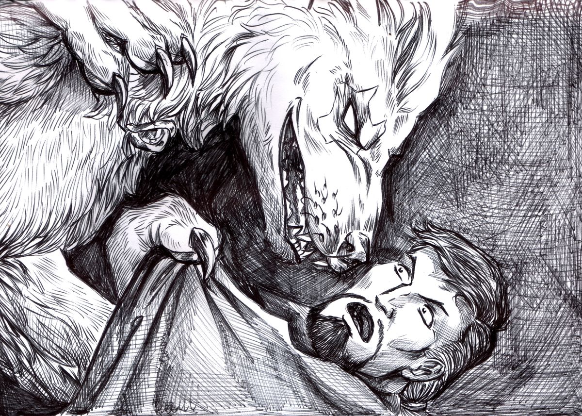 'Prey of the werefox' Poster by Furiarossa and Mimma | Displate