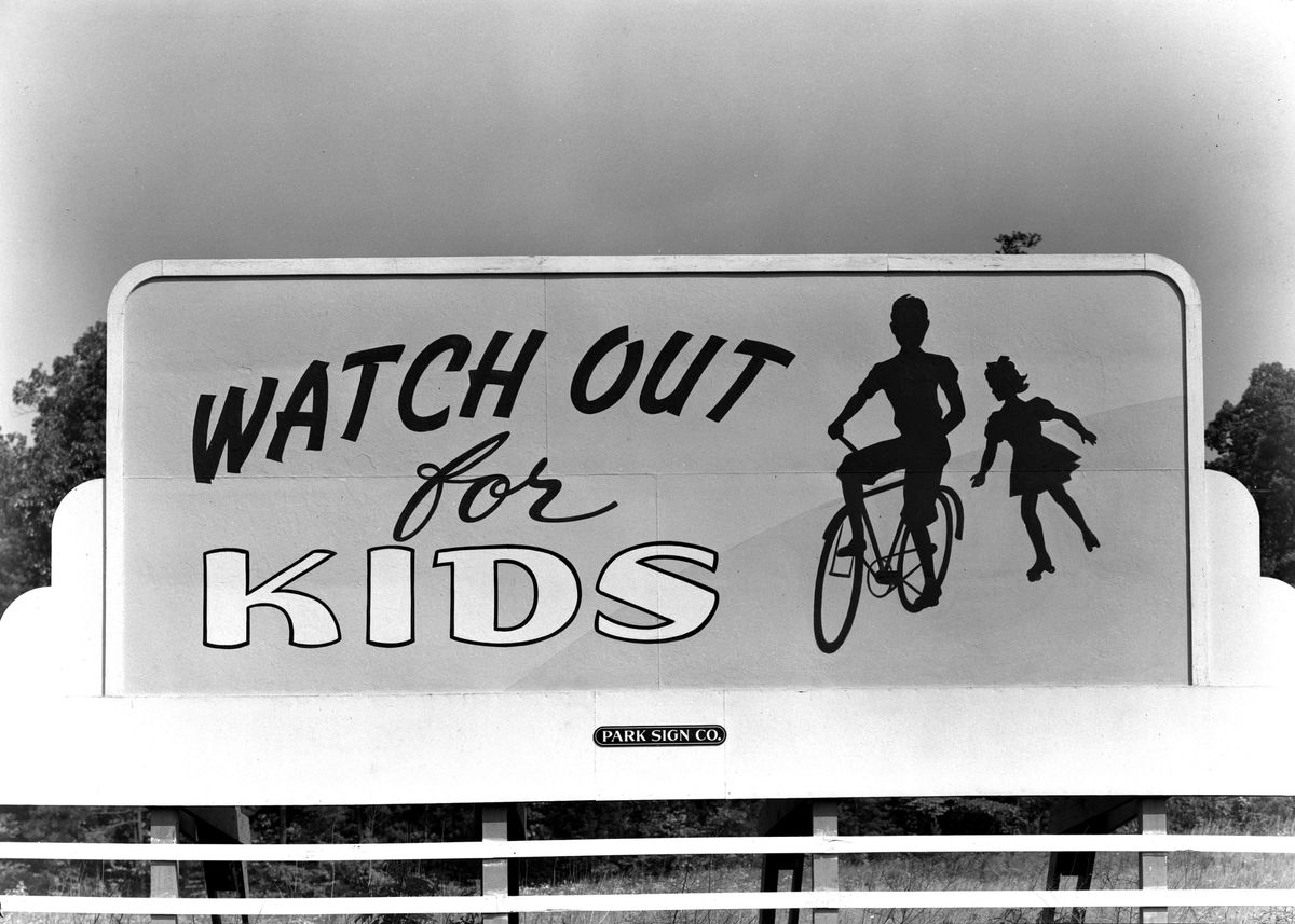 'Watch out for Kids' Poster, picture, metal print, paint by Sam Brady ...
